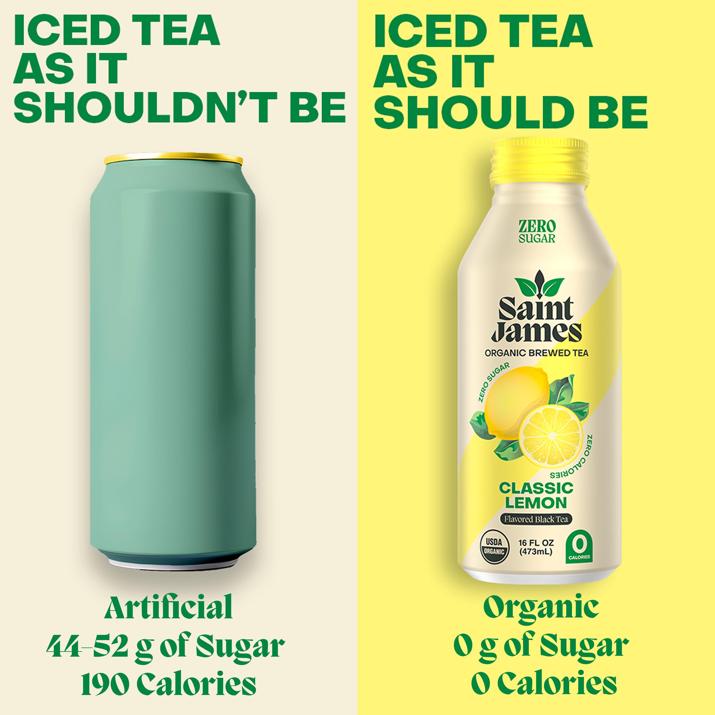 Snapklik.com : Saint James Iced Tea - Organic Black Tea - Non-GMO ...