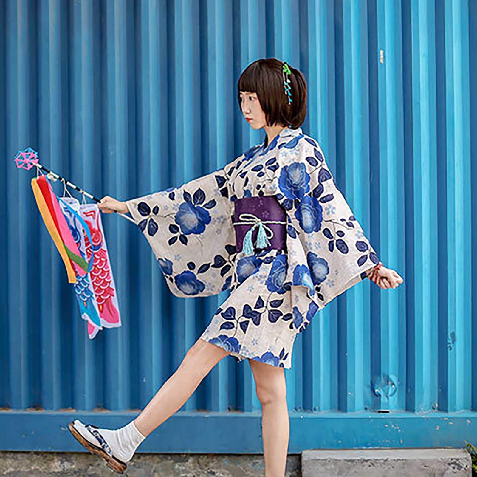 Snapklik.com : HongH Womens Japanese Kimono Costume Sakura Flower ...