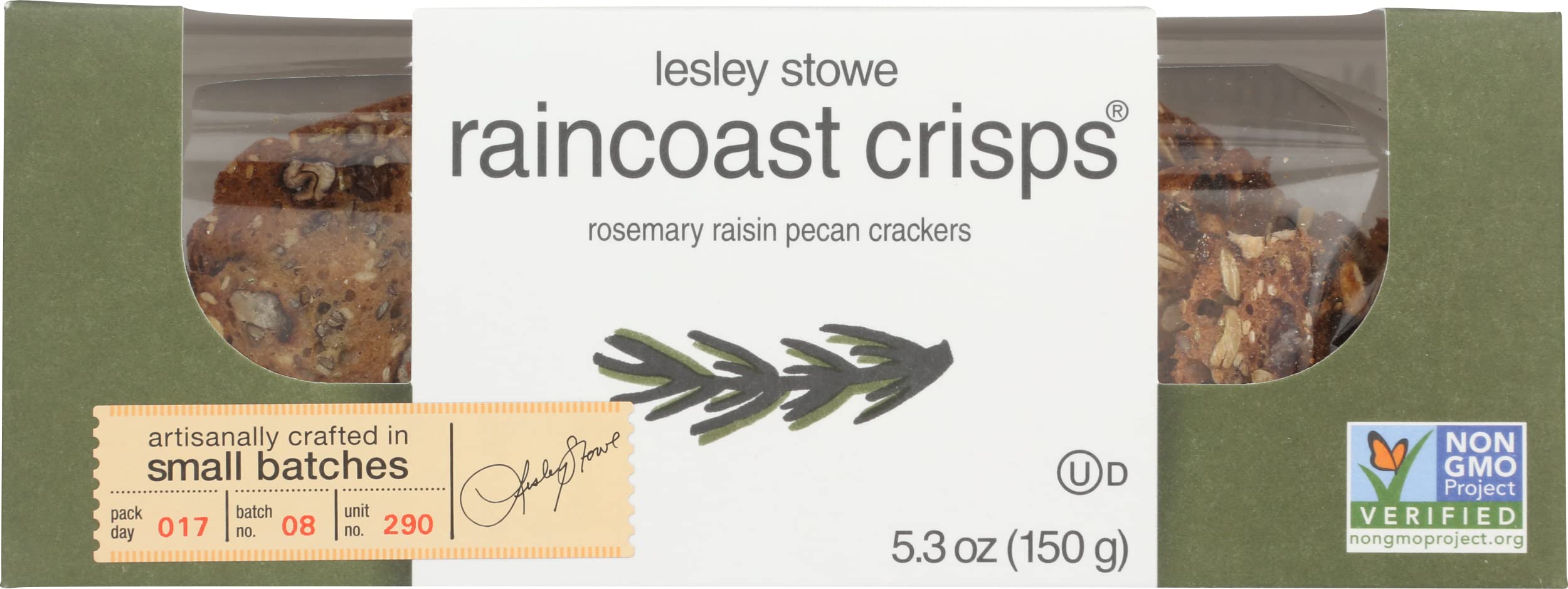 Amazon.com: Lesley Stowe Raincoast Crisps Rosemary, Raisin and Pecan ...