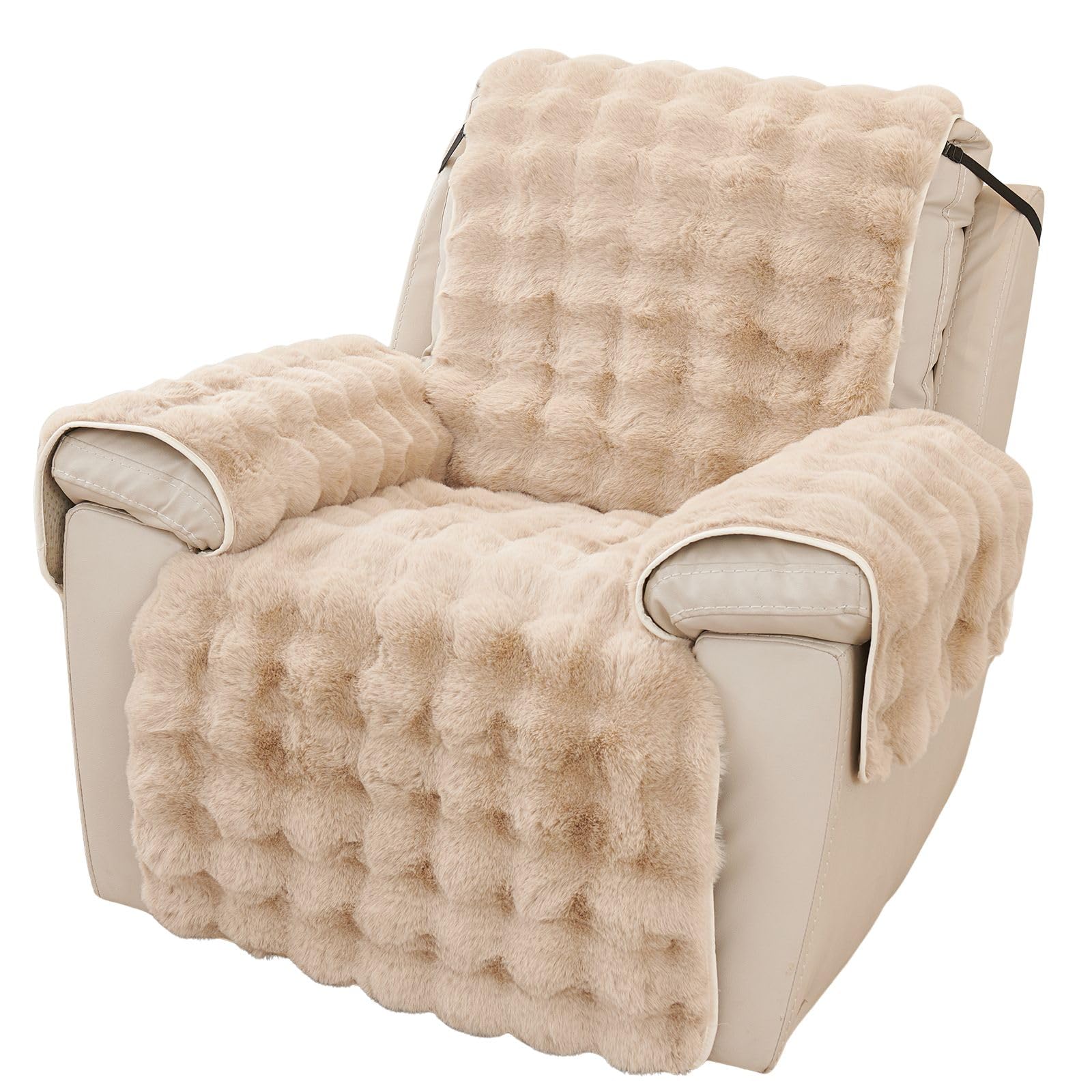 Amazon.com: vctops Faux Fur Fluffy Recliner Chair Slipcover Faux Rabbit ...