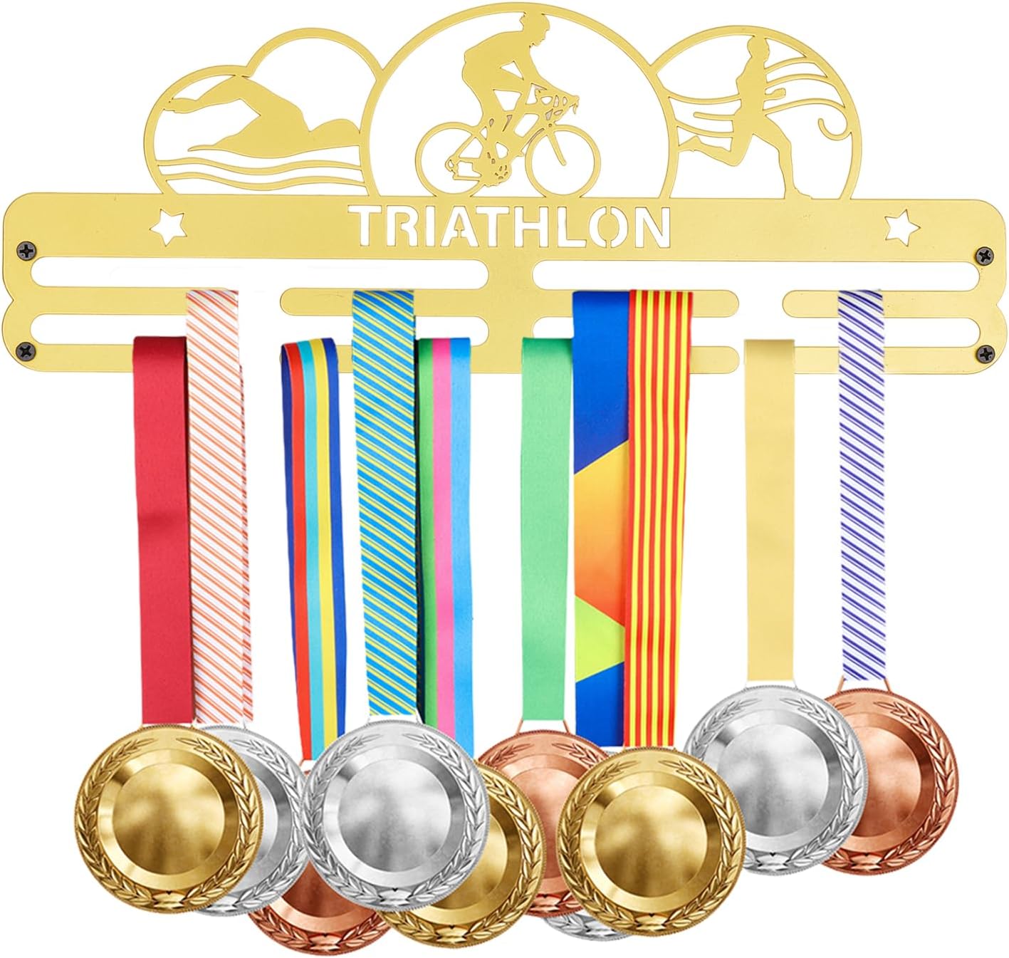 Amazon.com: SUPERDANT Triathlon Medal Hanger Display Cycling Running ...