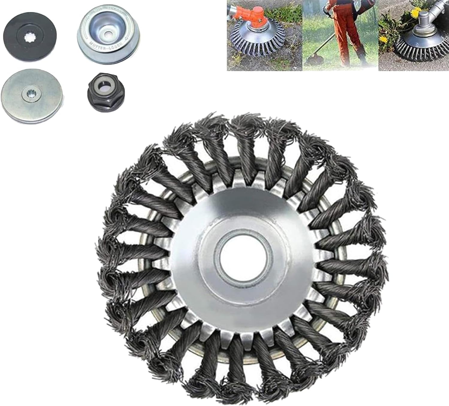 Amazon.com: LMDO Razorsharp Trimmer Head, Rotary Weed Brush, Steel Wire ...