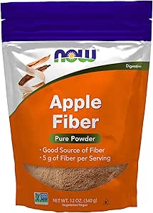 Amazon.com: NOW Supplements, Pure Apple Fiber Powder with Apple Pectin ...