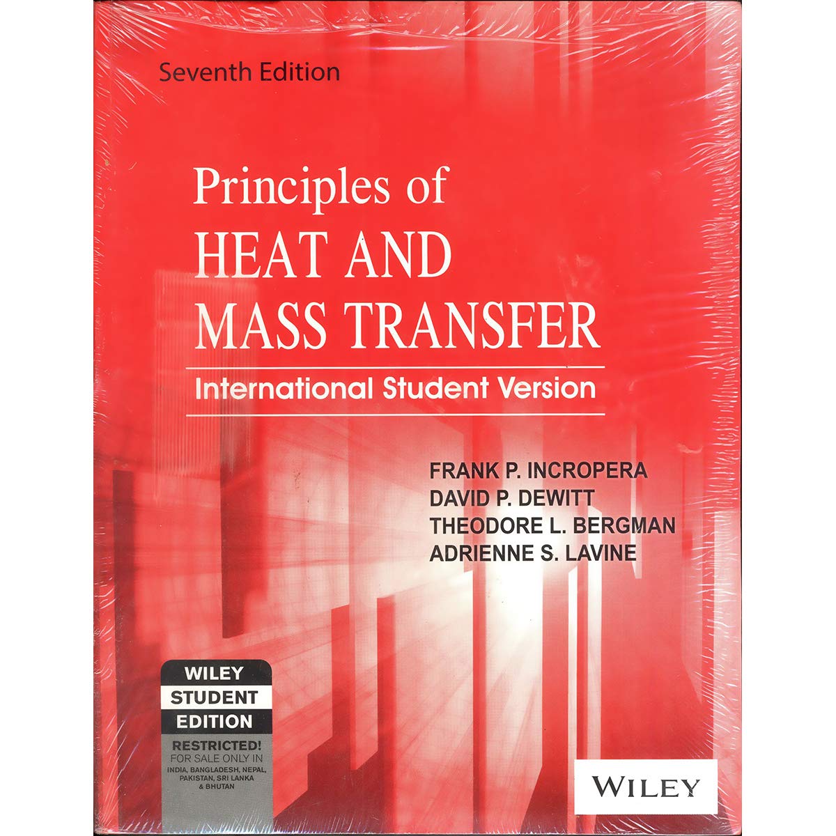 Introduction to Heat Transfer 6th Edition By Theodore L. Bergman, David ...