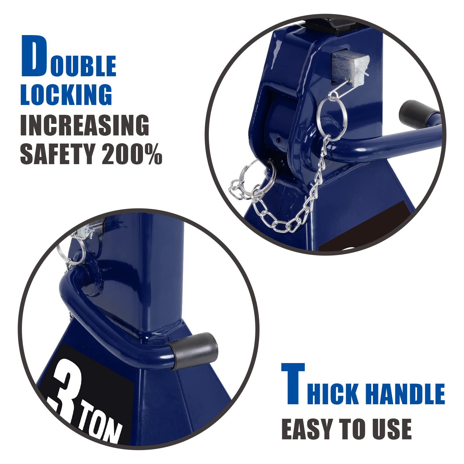 Snapklik.com : TCE AT43005AU Torin Steel Heavy Duty Jack Stands: Double ...