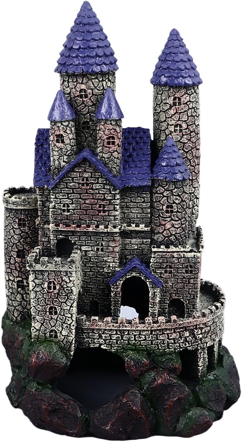 RXMORI Aquarium Castle Decoration,Simulation Castle Fish Tank Landscape ...