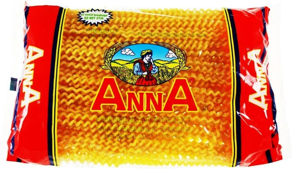 Amazon.com : Anna - Fusilli col Buco (Long Fusilli) #108, (4)- 16 oz ...