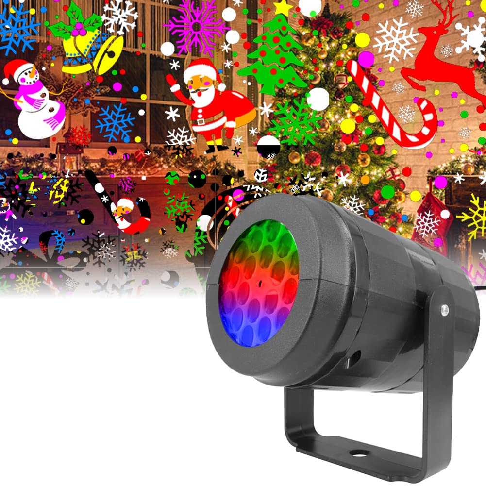 Christmas Projector LED Lights 16 Slides Projector Lamp Waterproof ...