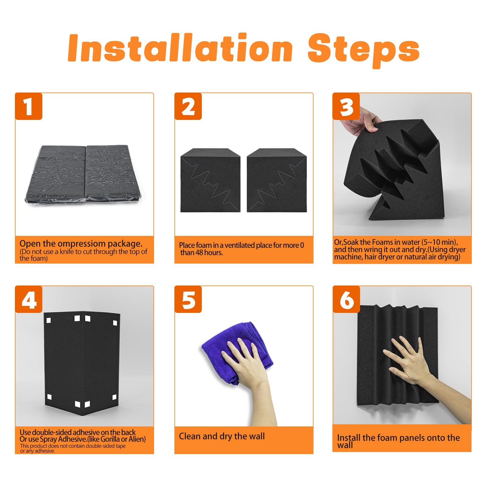 Snapklik.com : Acoustic Corner Bass Traps 8 Pack 7" X 7"x 12 ...