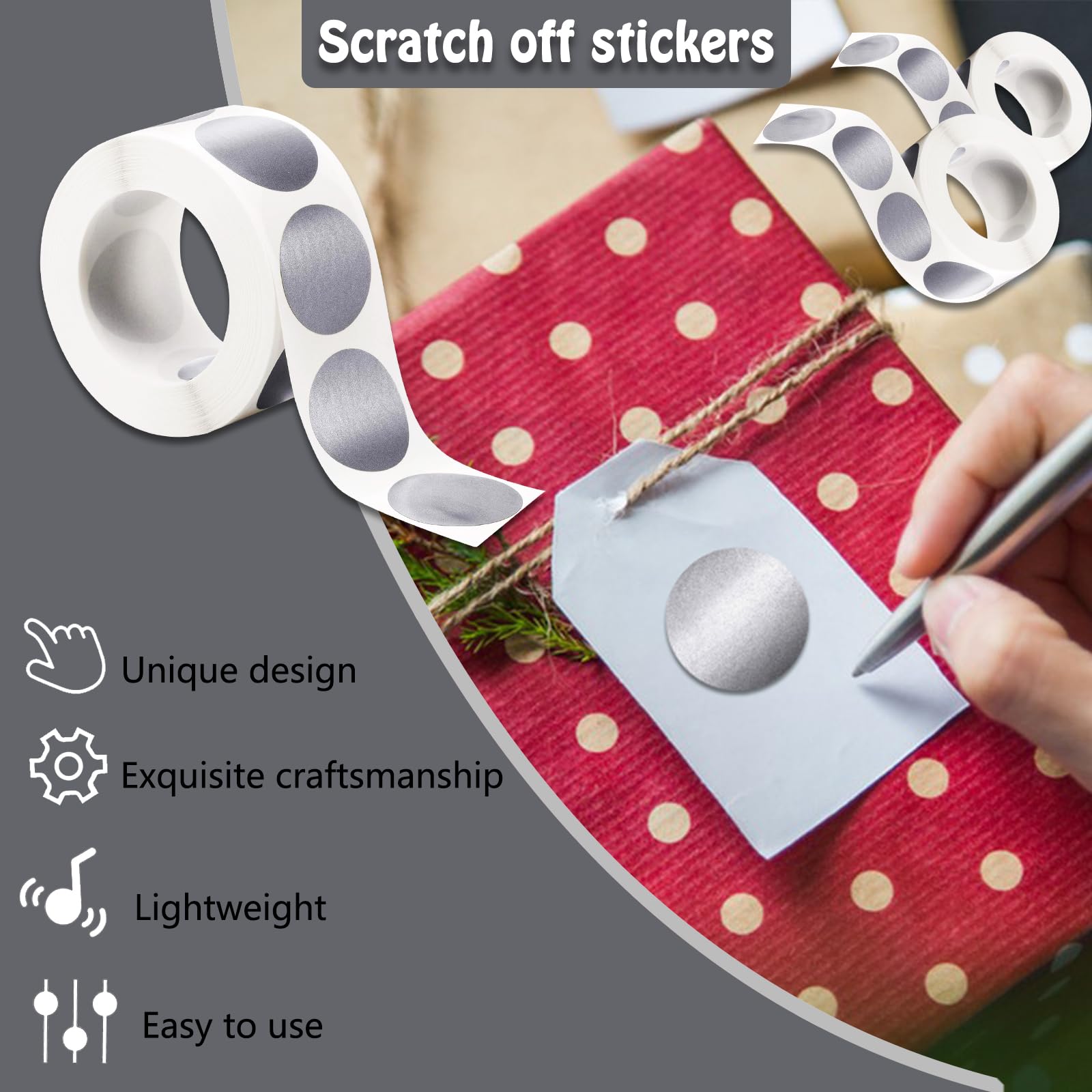 Snapklik.com : 600PCS 1 Inch Scratch Off Sticker Round Labels Scratch ...