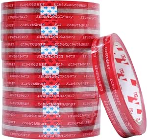 Amazon.co.jp: リスパック(Risupack) サイドベンディングテープ PET HCテープ レッド 幅18㎜×長さ50m 8個入 おしゃれ 可愛い 小巻 小型 ミニ 梱包 ...