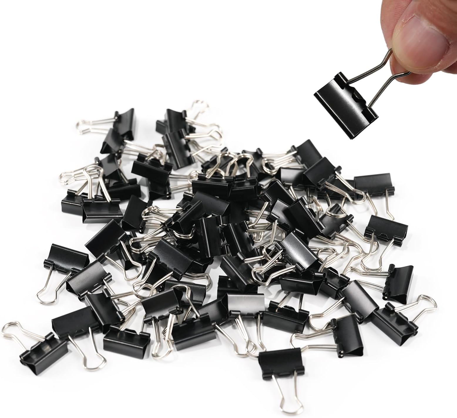 Amazon.com : Coideal Mini Binder Clips Black, 60 Pcs 15mm Extra Small ...