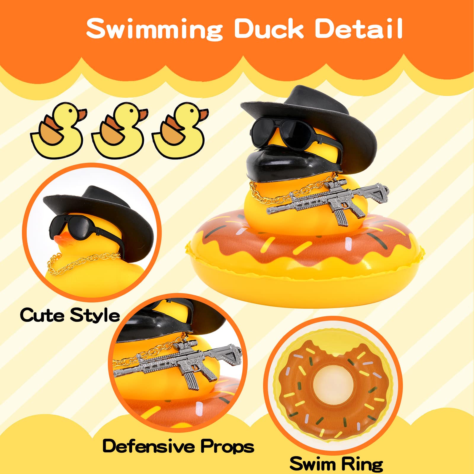 Snapklik.com : Zelobely, Ducks For Cars - Rubber Duck For Dashboard Of ...