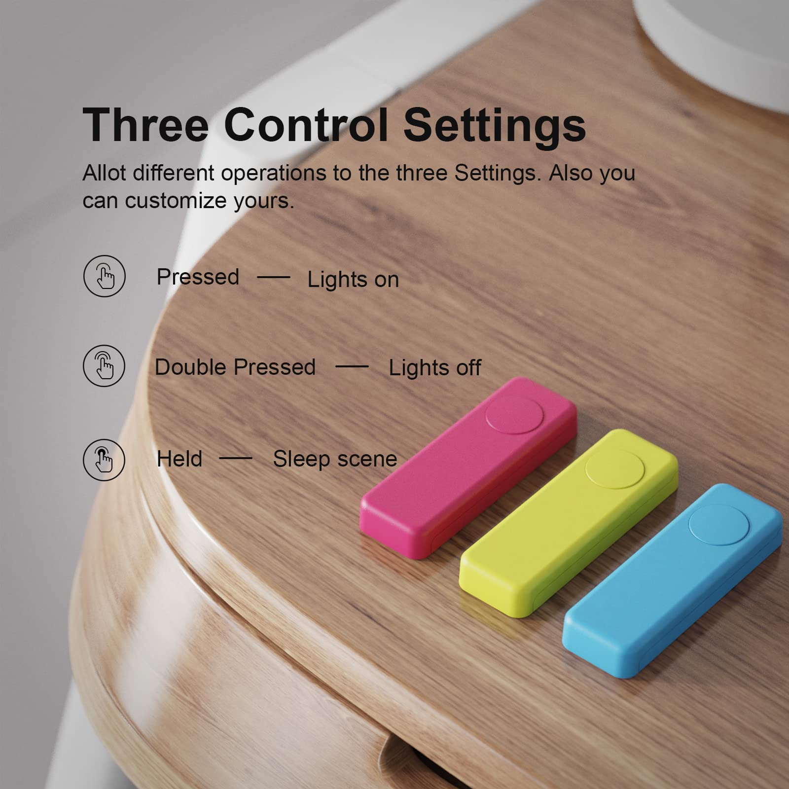 Snapklik.com : THIRDREALITY ZigBee Smart Button 3 Pack, Red Blue Yellow ...