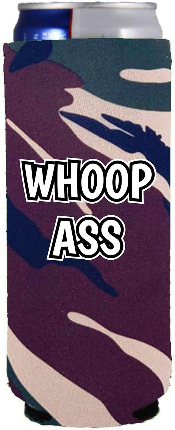 Amazon.com: Whoop Ass Slim Can Coolie (Green Green Camo, 1): Home & Kitchen