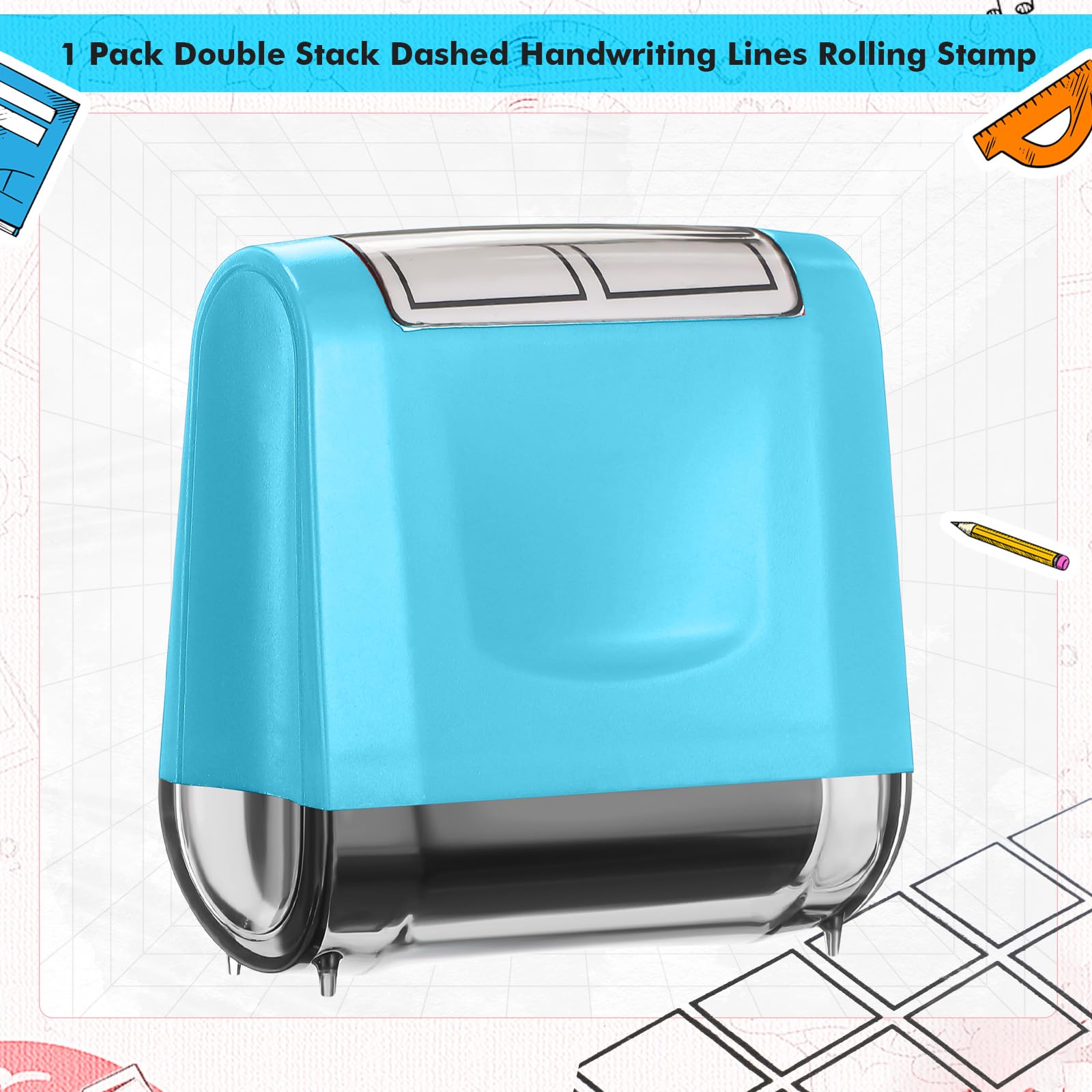 Snapklik.com : Nezyo Rolling Stamp 2 Squares Self Inking Black Ink ...