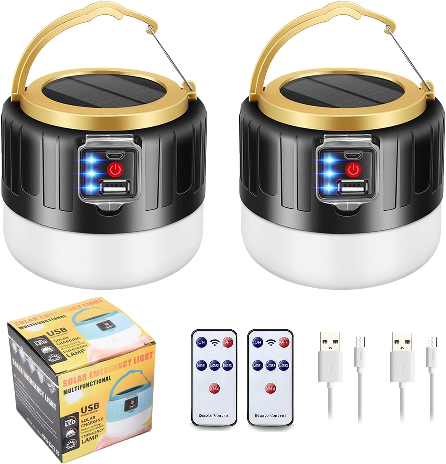 Lámpara de Camping Luz de Solar Recargable Linterna Solar para ...