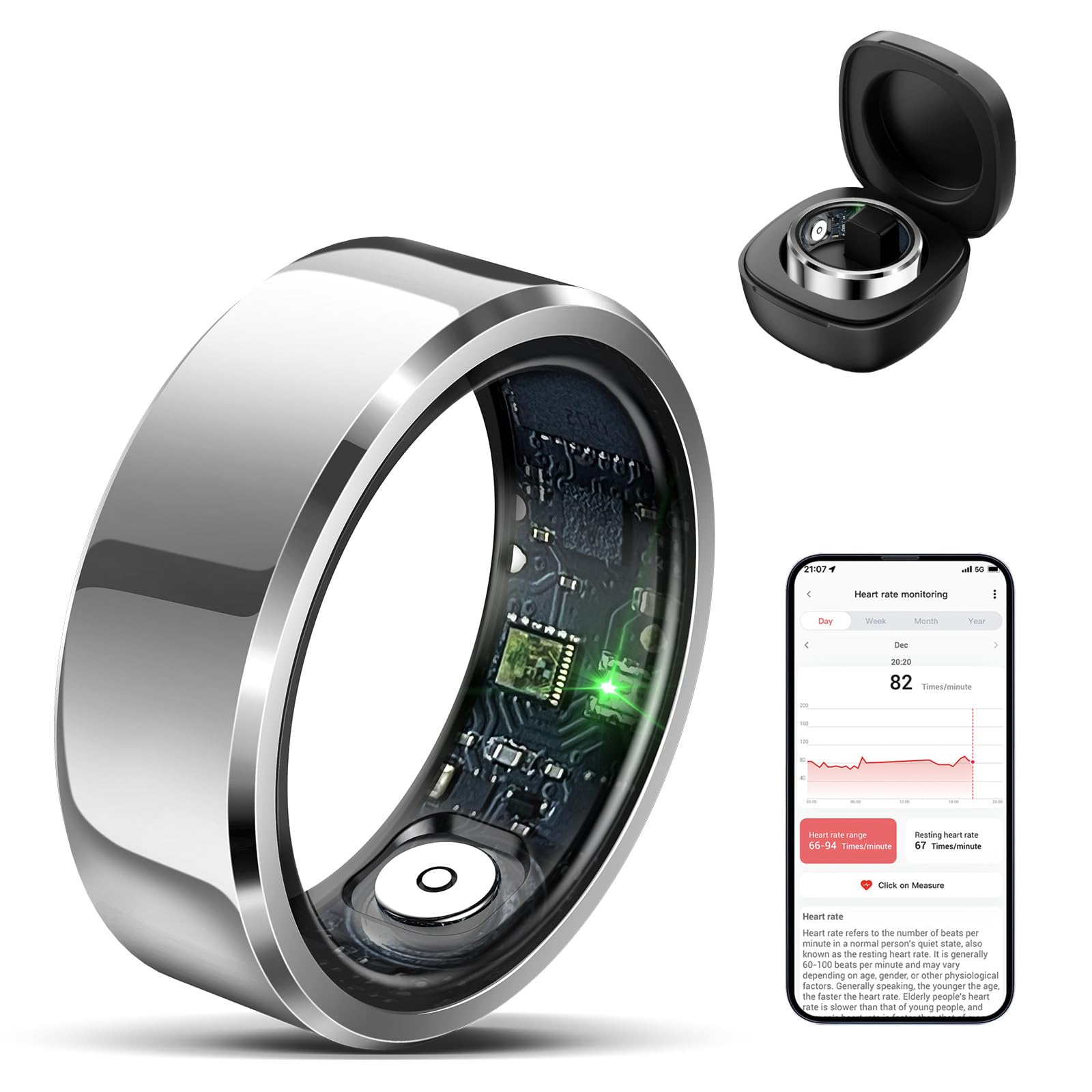 feifuns Smart Rings Wearable, Fitness Trackers with Multiple sport ...
