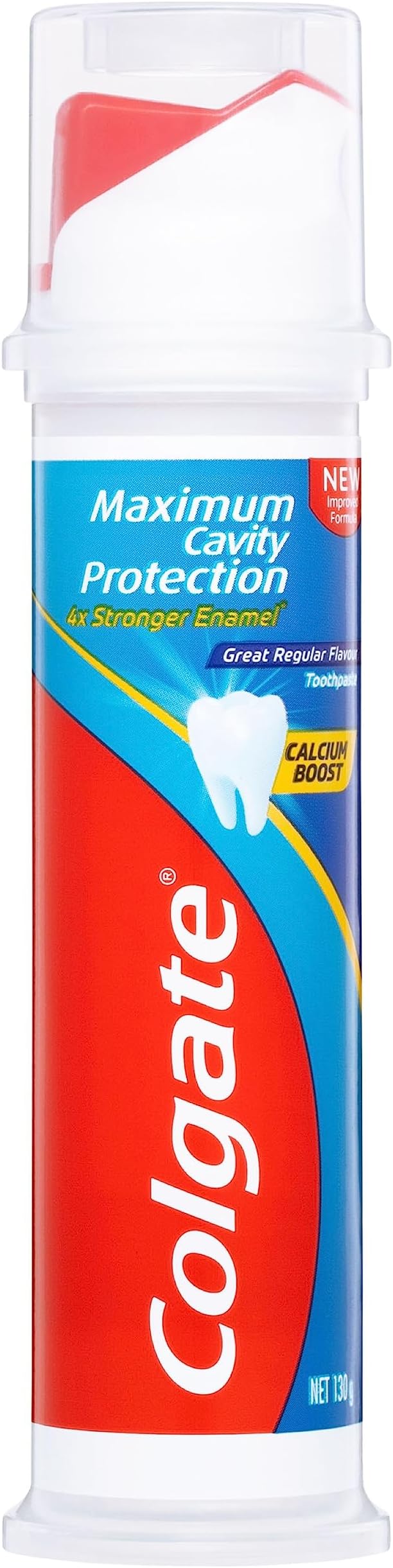Colgate Cavity Protection Great Regular Toothpaste, 130g Pump with ...