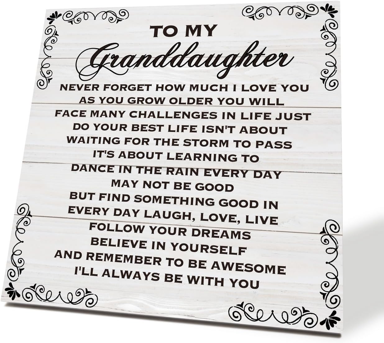 Amazon.com: Granddaughter Wood Sign, Wooden Plaque Sign Table Decor ...
