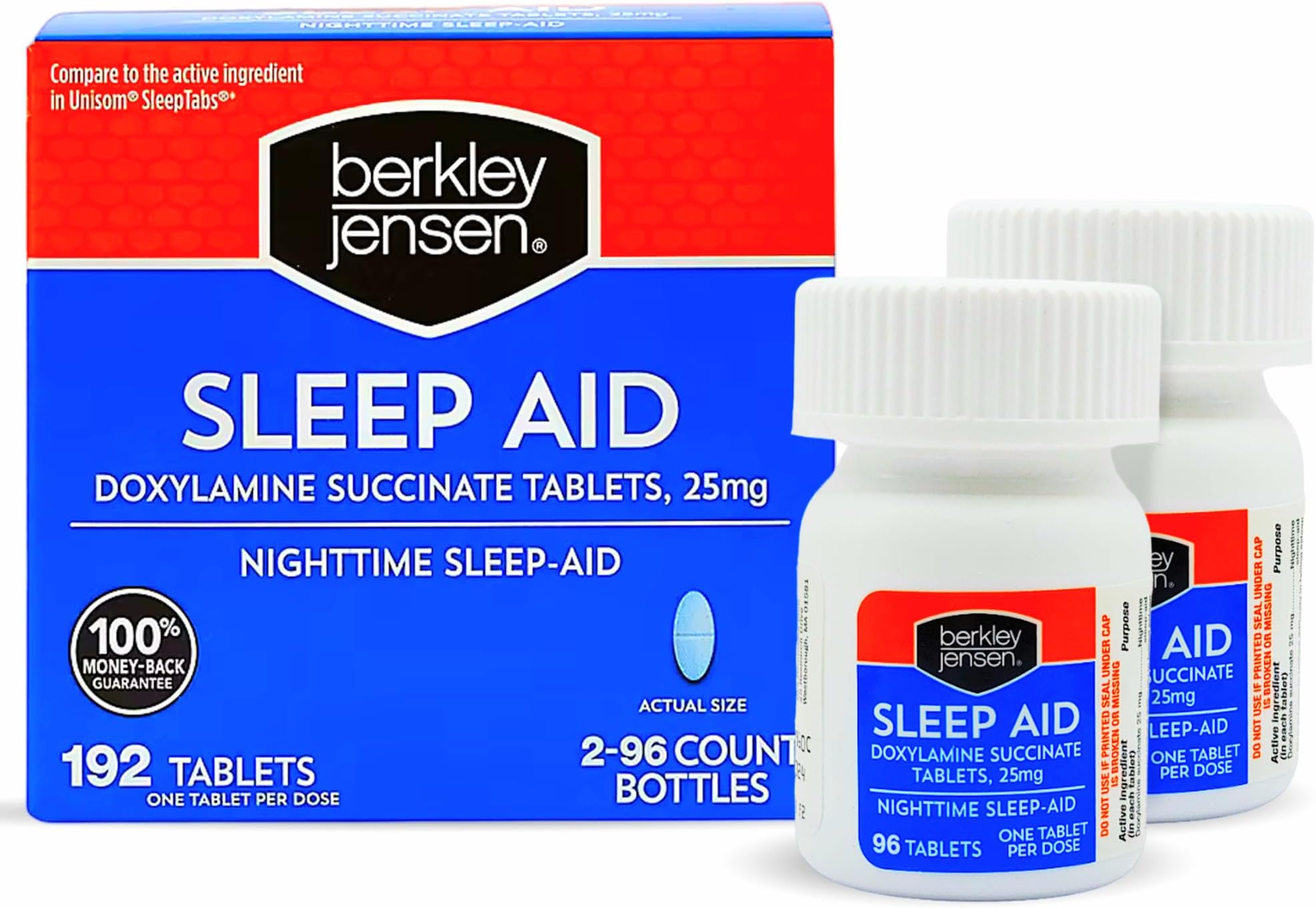 Amazon.com: berkley jensen Sleep Aid (192 Tablets) - Doxylamine ...