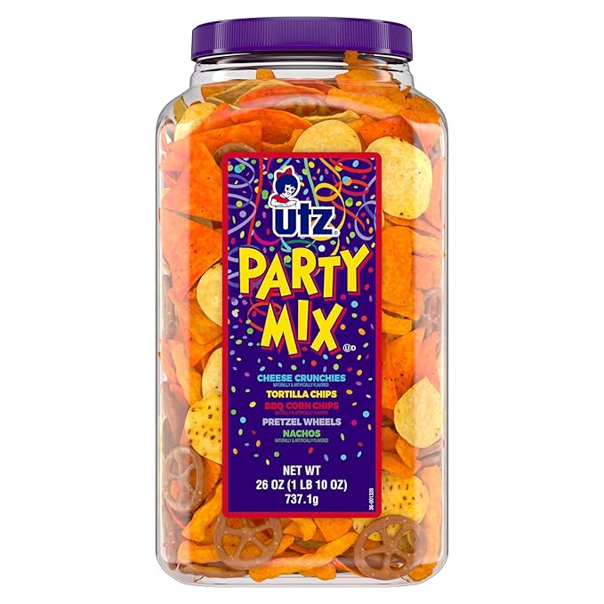 Amazon.com: Utz Party Mix - 26 Ounce Barrel - Tasty Snack Mix Includes ...