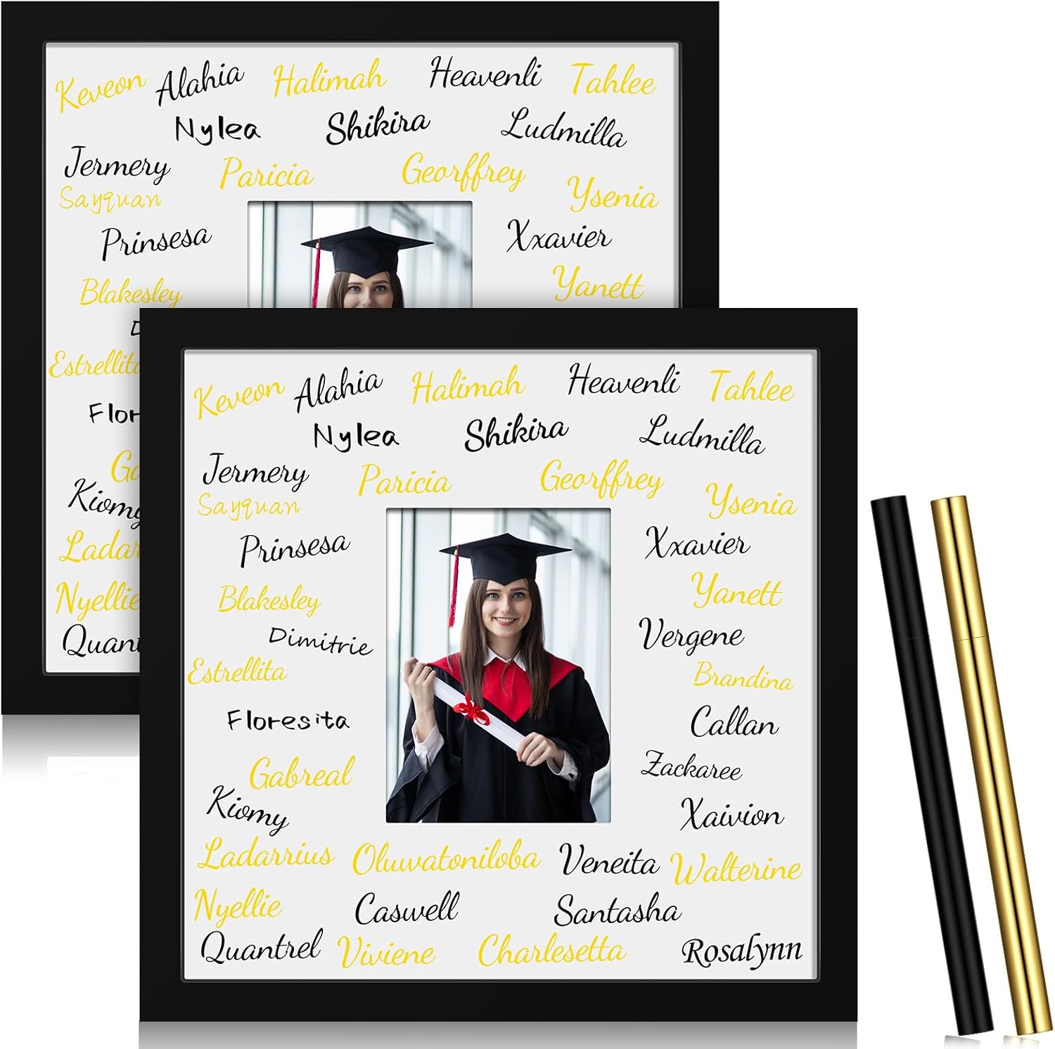 Amazon.com: Wesiti 2 Pack 2024 Graduation Signature Picture Frame ...