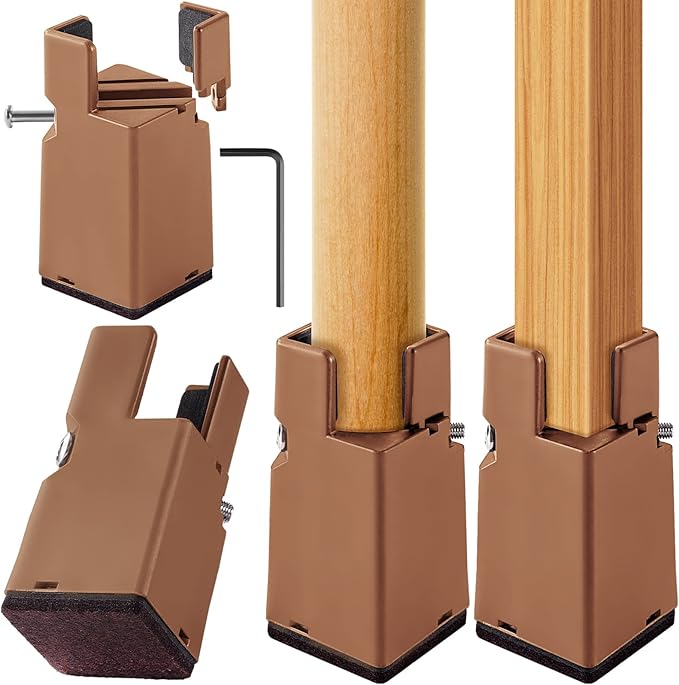 Amazon.com: Adjustable Leg Riser Extender with Screw Clamp for Bed ...