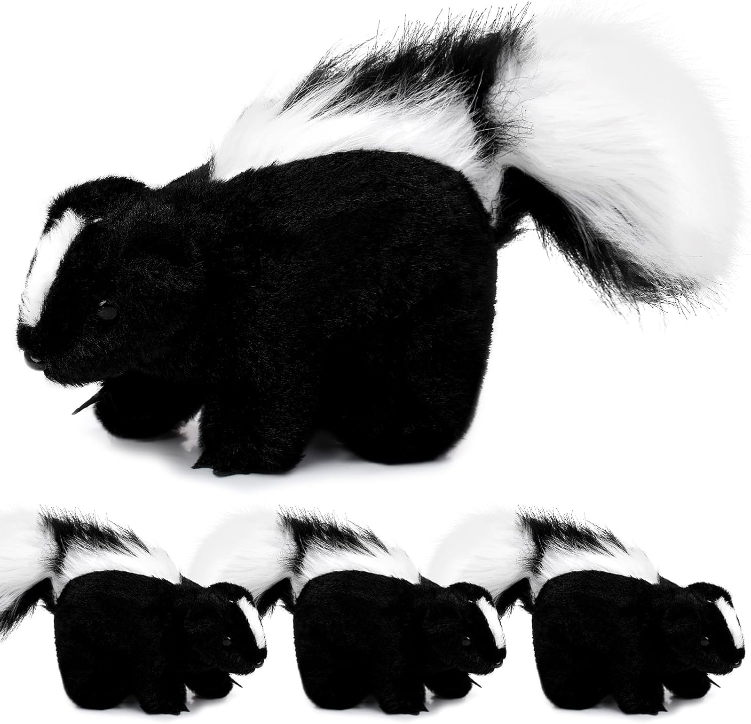 Amazon.com: Motionchic 4 Pcs 8 Inch Skunk Plush Stuffed Animals Cute ...