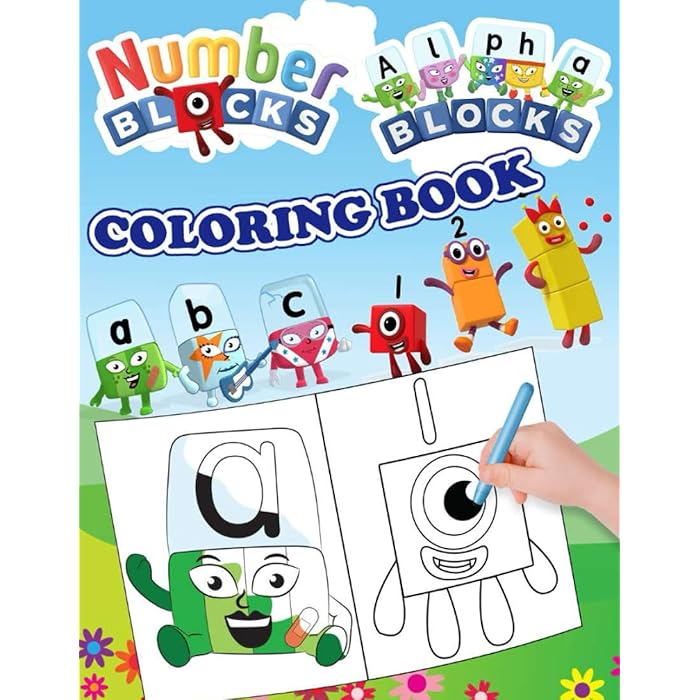 Buy Numberblocks and Alphablocks Coloring Book: Number 1-100 and ...