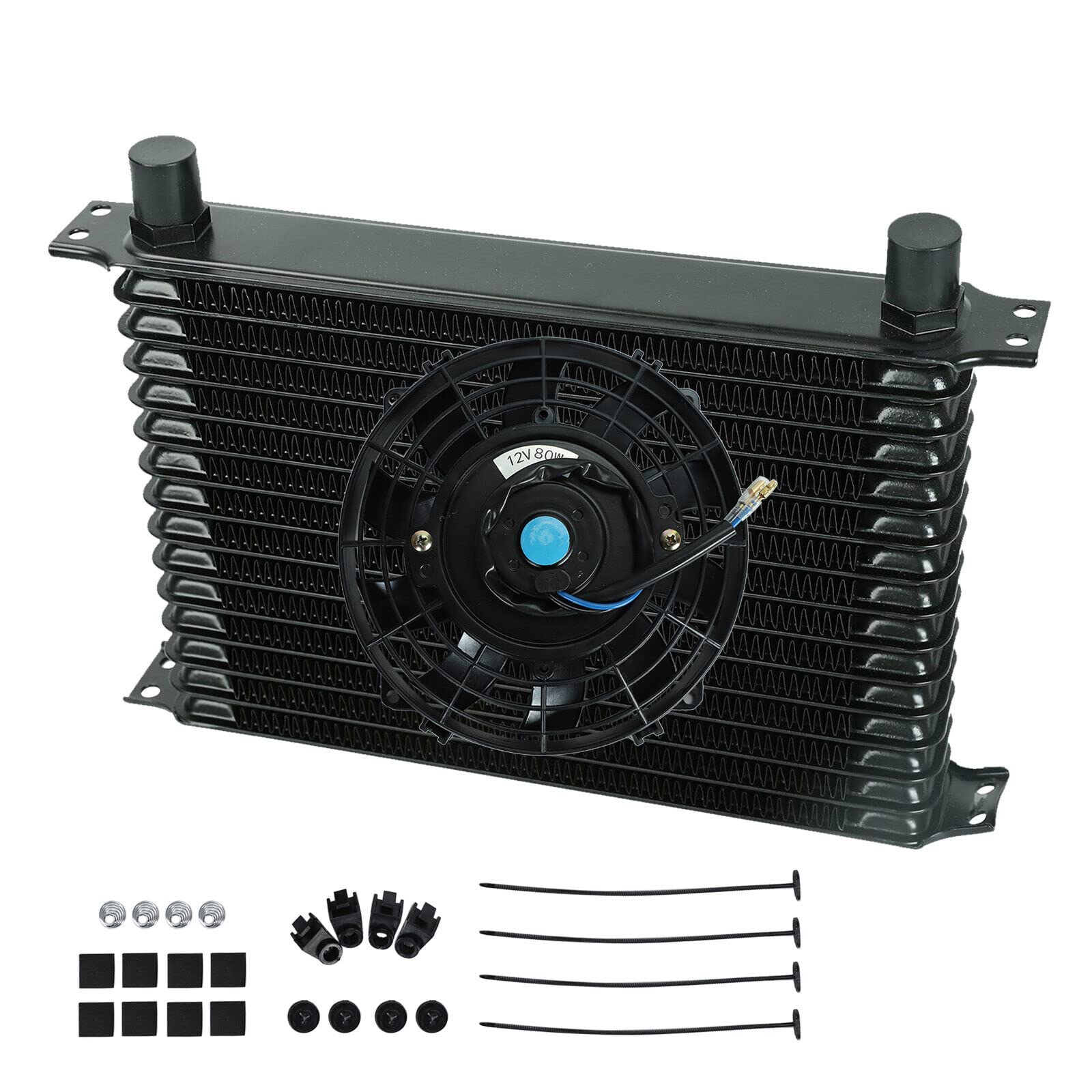 Snapklik Universal 15 Row Radiator Remote Transmission Oil Cooler