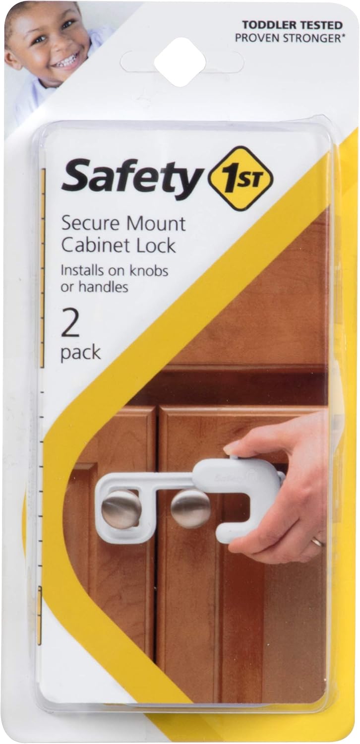 Amazon.com: Safety 1st Secure Mount Cabinet Lock, 2 Count, Key Lock ...