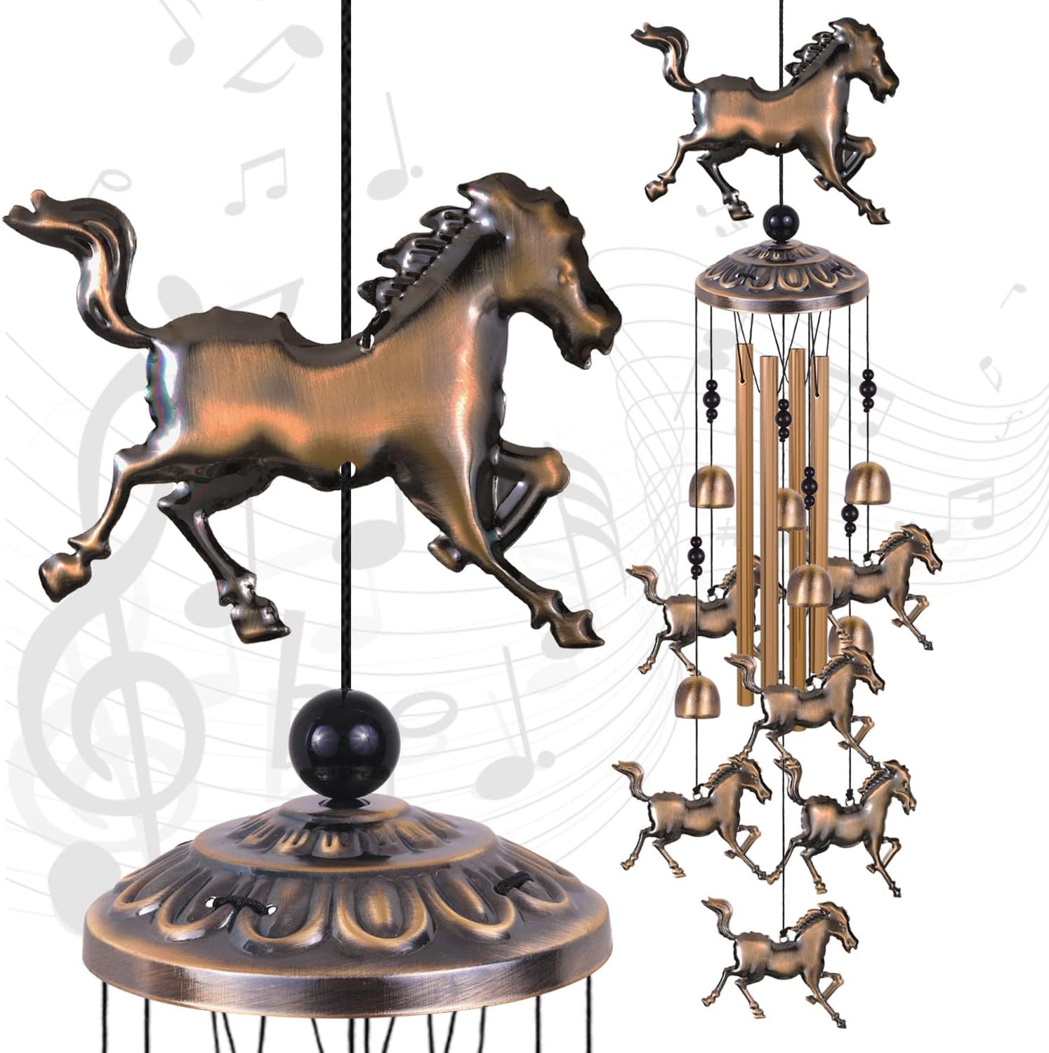 Amazon.com : Sunset Vista Designs 92881 Farm Fresh Wind Chime, Horse ...