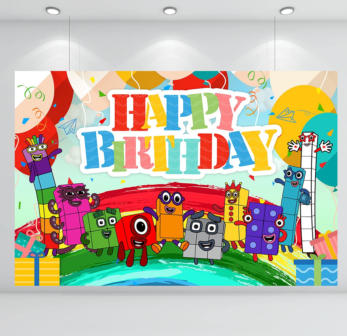 Buy Numberblocks Birthday Backdrop Decoration-Happy Birthday Supplies ...