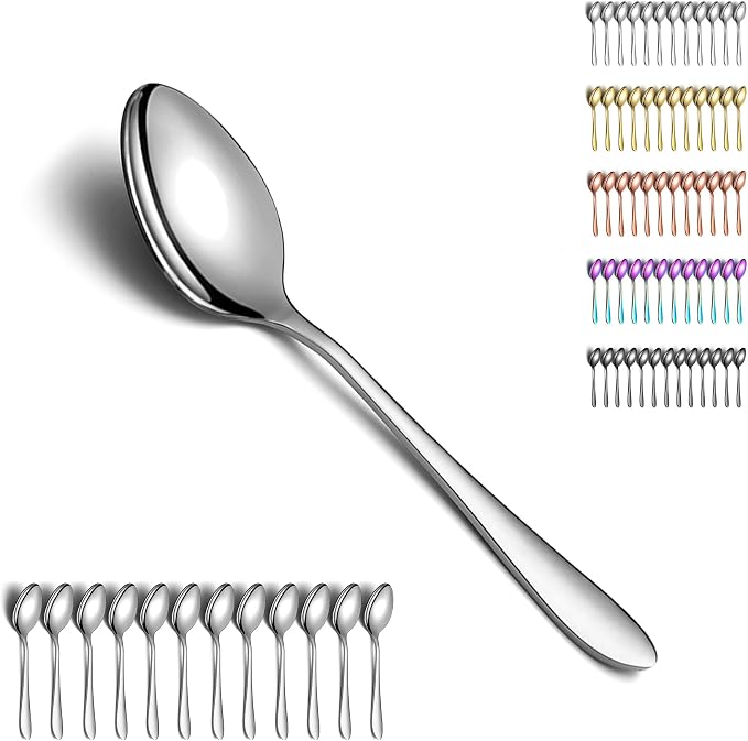 Berglander Soup Spoons 12 Pieces, Stainless Steel Dinner Spoon, Table ...