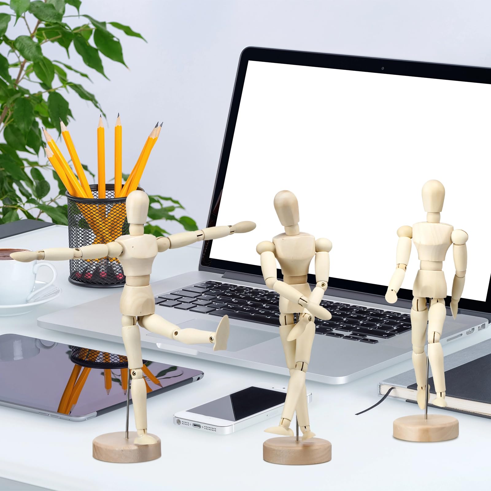Snapklik.com : 12 Pcs Artists Wooden Manikin Jointed Mannequin 8 Inch ...