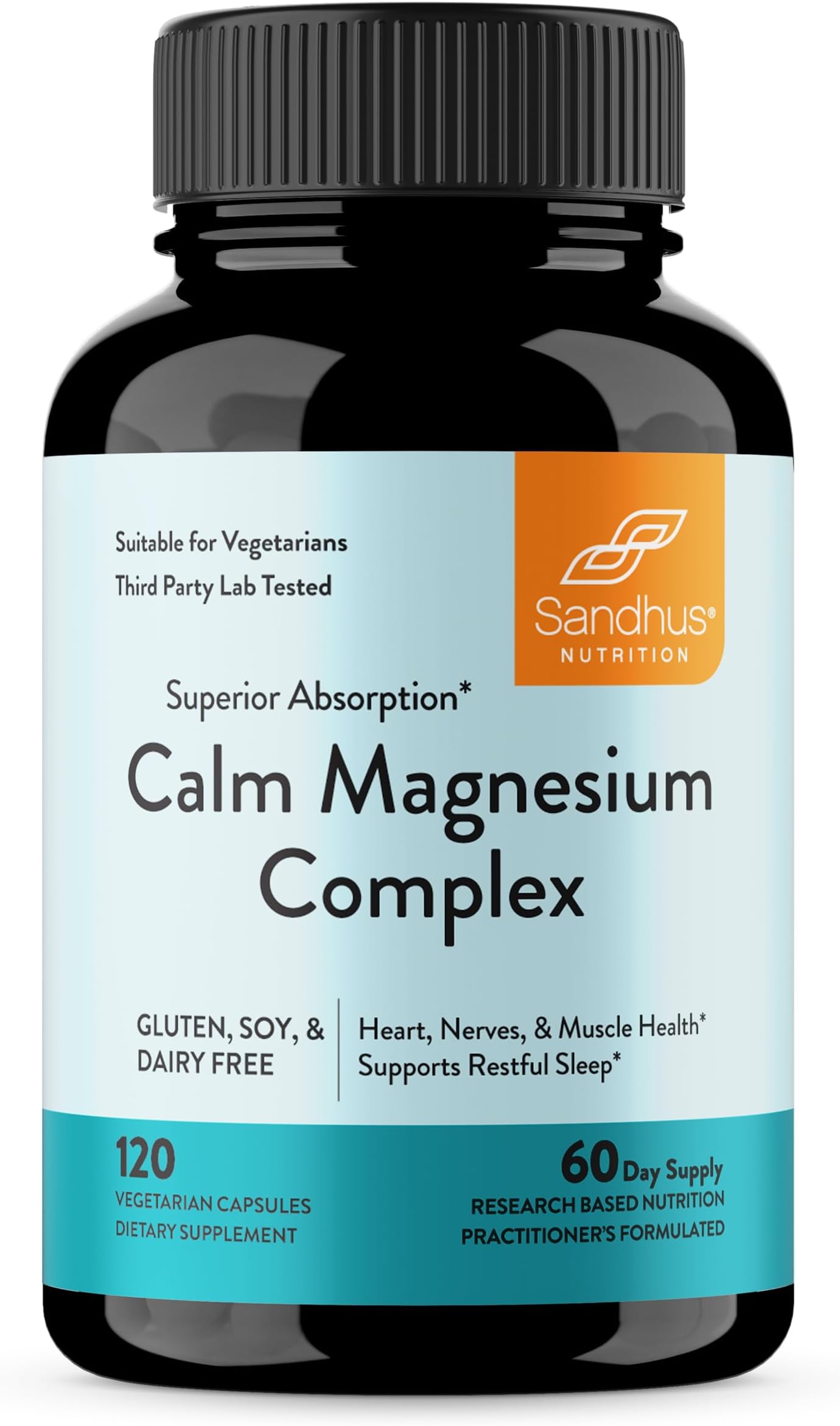 Amazon.com: Sandhu's Calm Magnesium Complex 120 Vegetarian Capsules ...