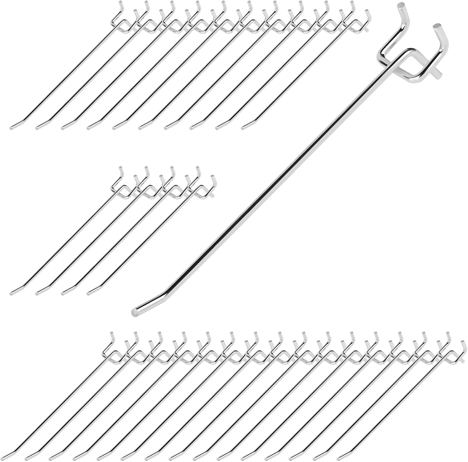 Amazon.com: Waltool 40Pcs 8" /200mm Stainless Steel Pegboard Display ...