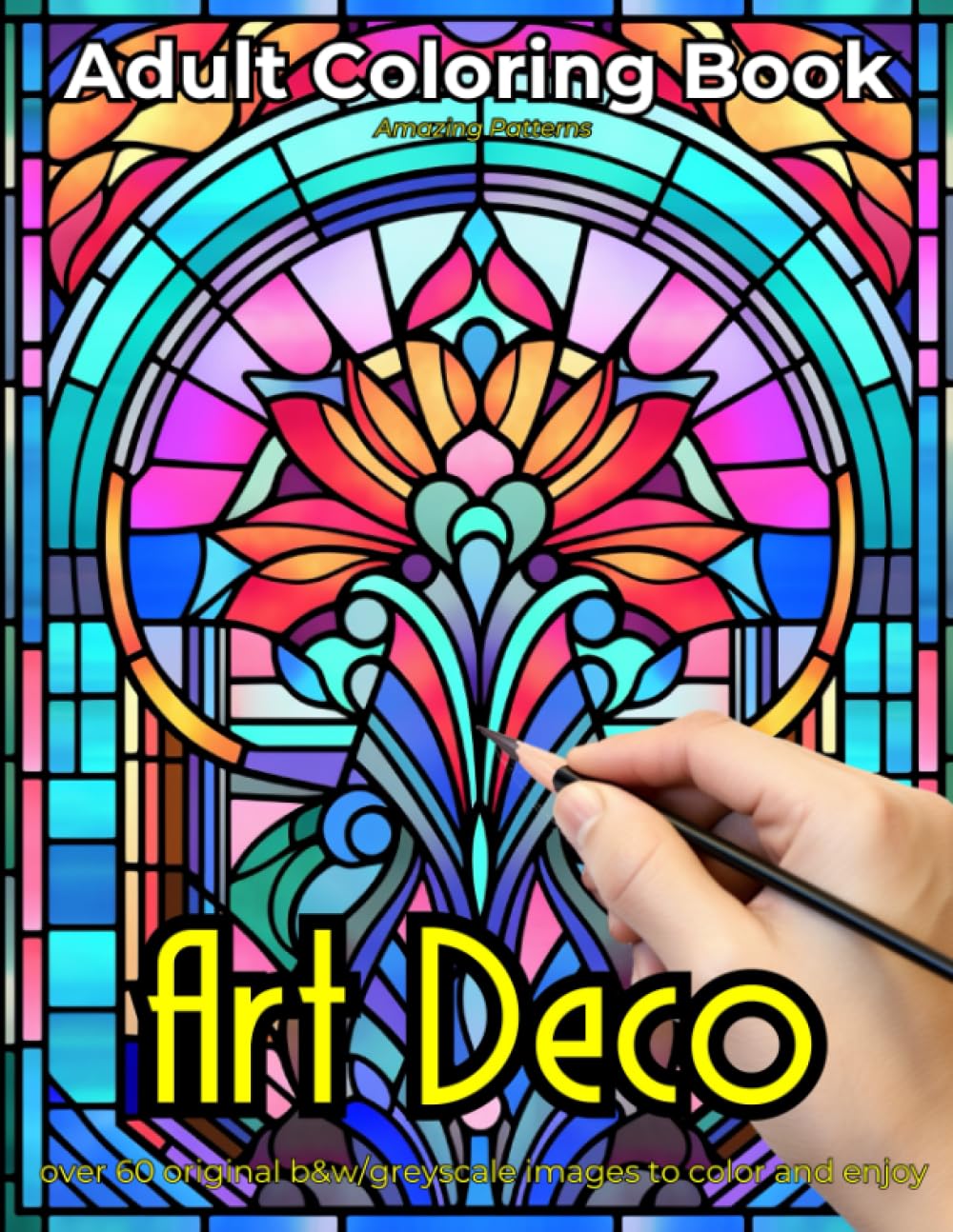Amazon.com: Amazing Patterns Adult Coloring Book – Art Deco - B&W and ...