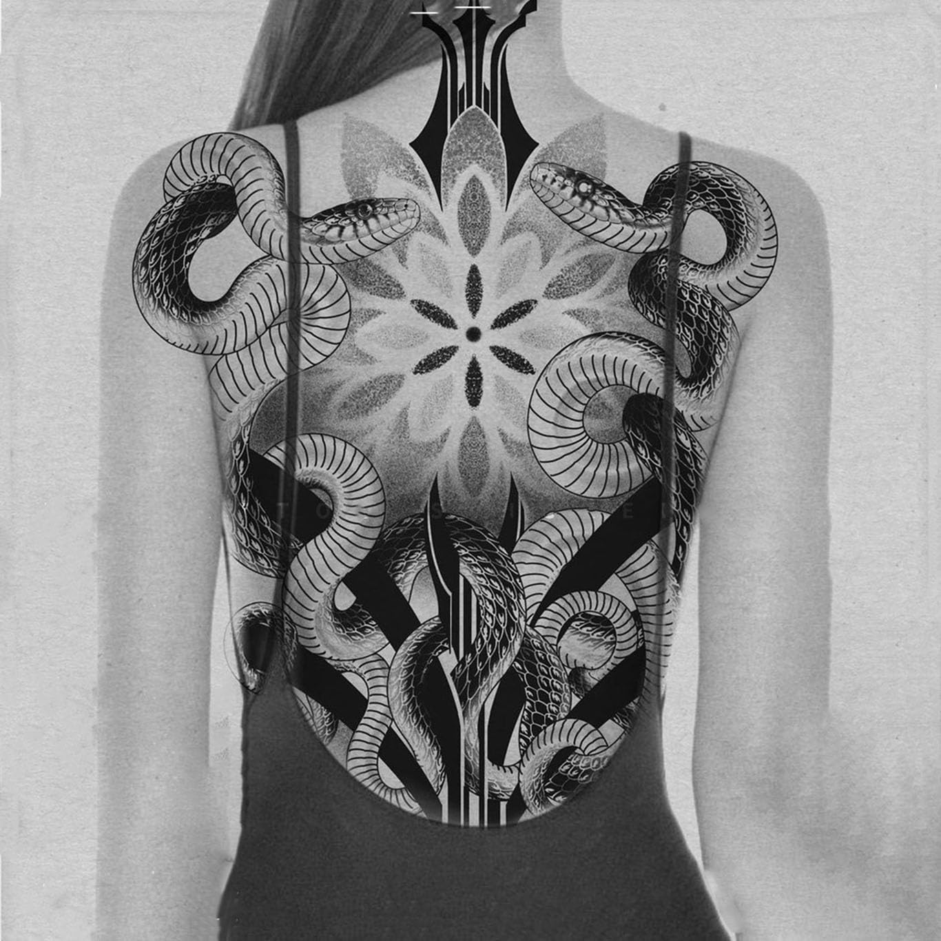 Amazon.com : Large Temporary Tattoos Women Temporary Neck Tattoos ...