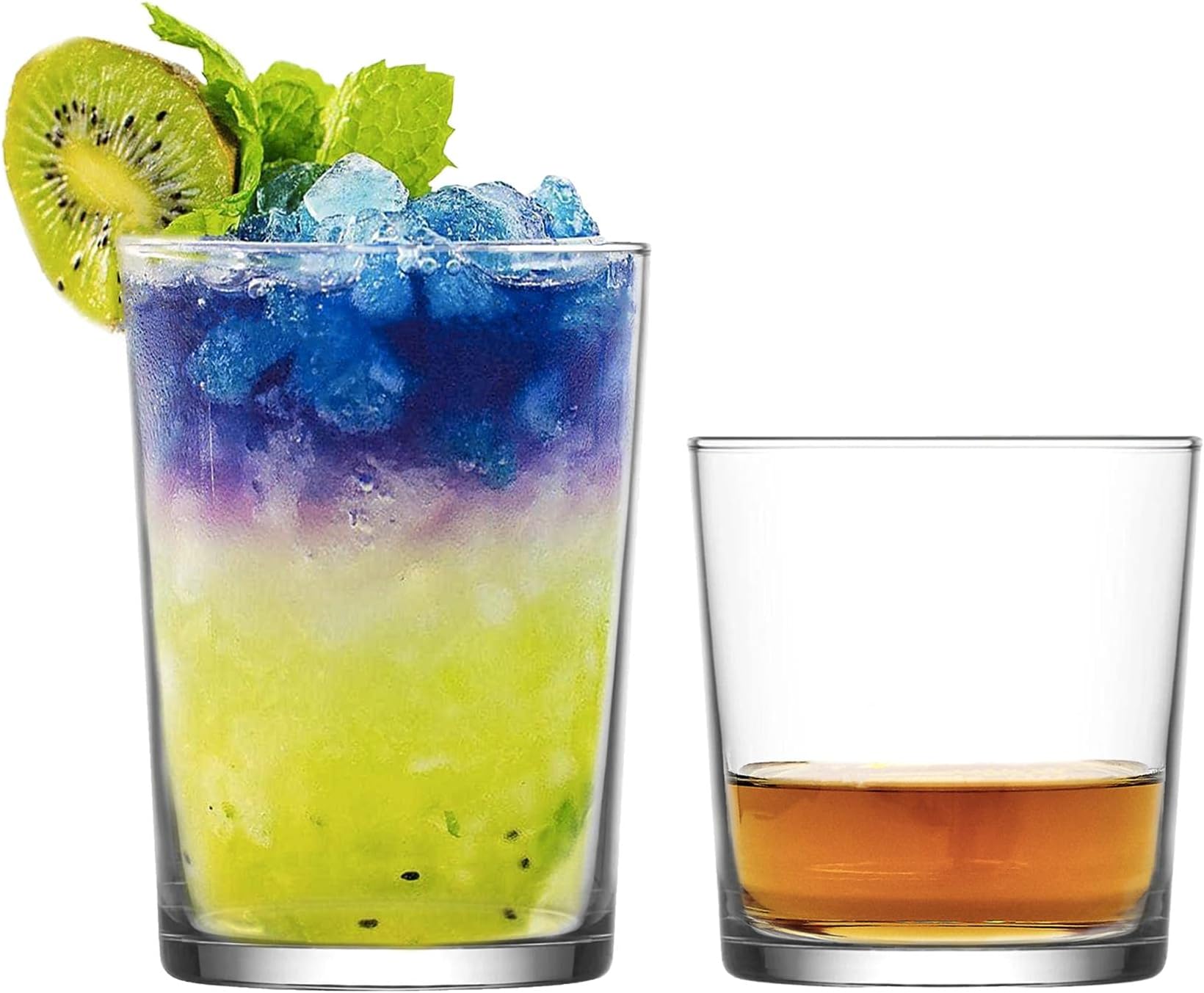 LAV 12pc Clear Tokyo Glassware Set - Mixed Glass Highball Cocktail Gin ...