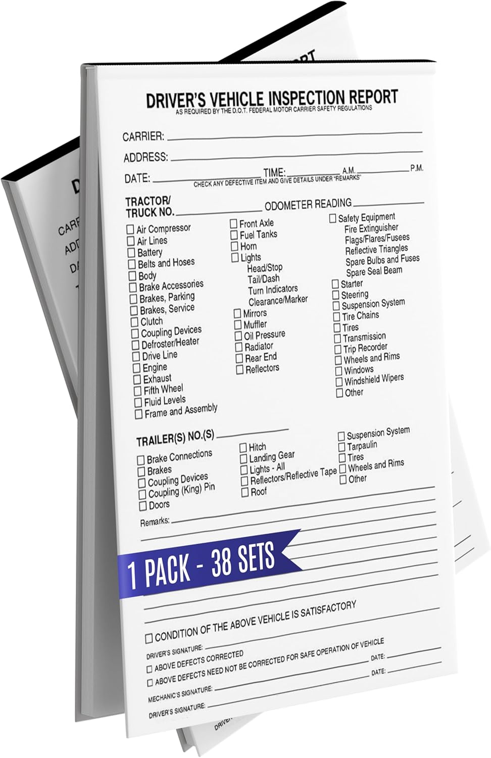 DVIR Inspection Book - Detailed Driver’s Vehicle Australia | Ubuy