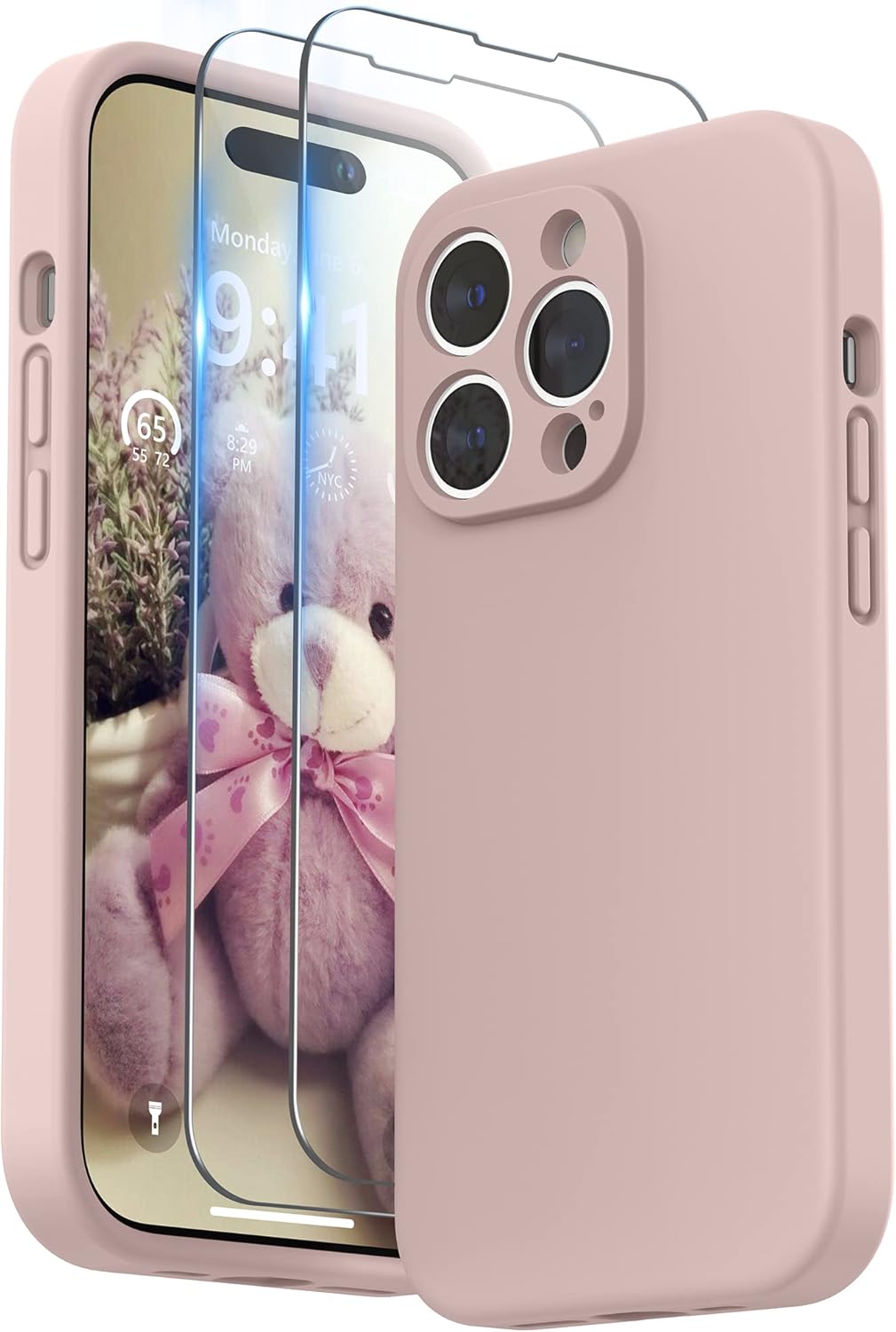 SURPHY Coque Compatible avec iPhone 14 Pro avec Verre Trempé, Silicone ...