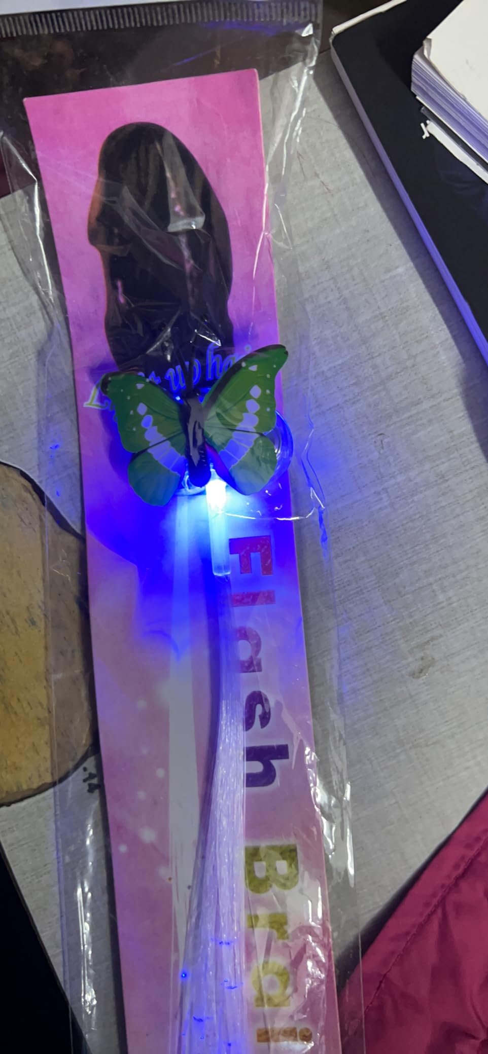 CHARITRA ENTERPRISE® LED Flashing Light Butterfly Hair Clip | Braid ...