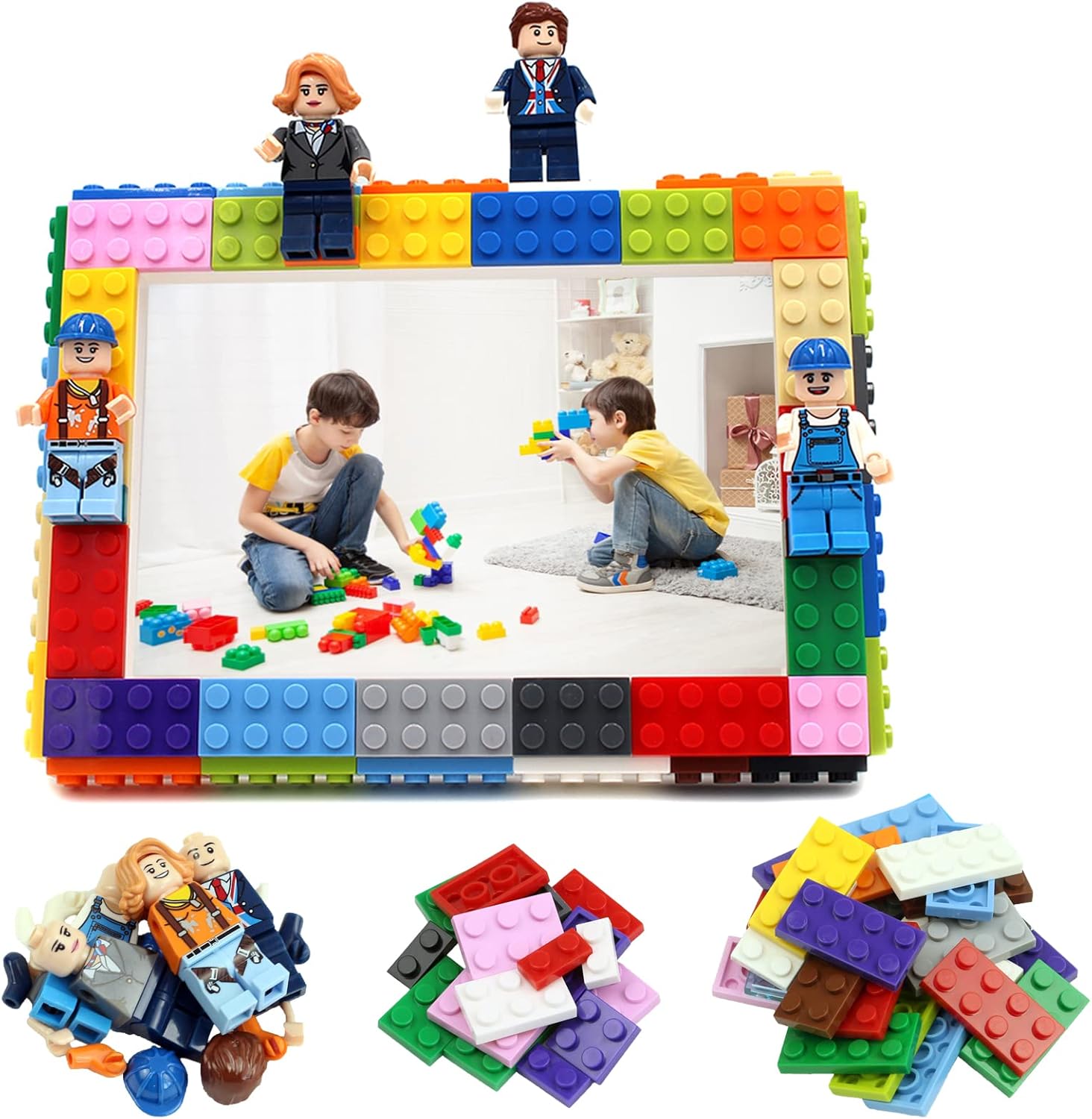 Amazon.com: NIETEIN Fun Building Block Picture Frame Craft Kit Kid Room ...