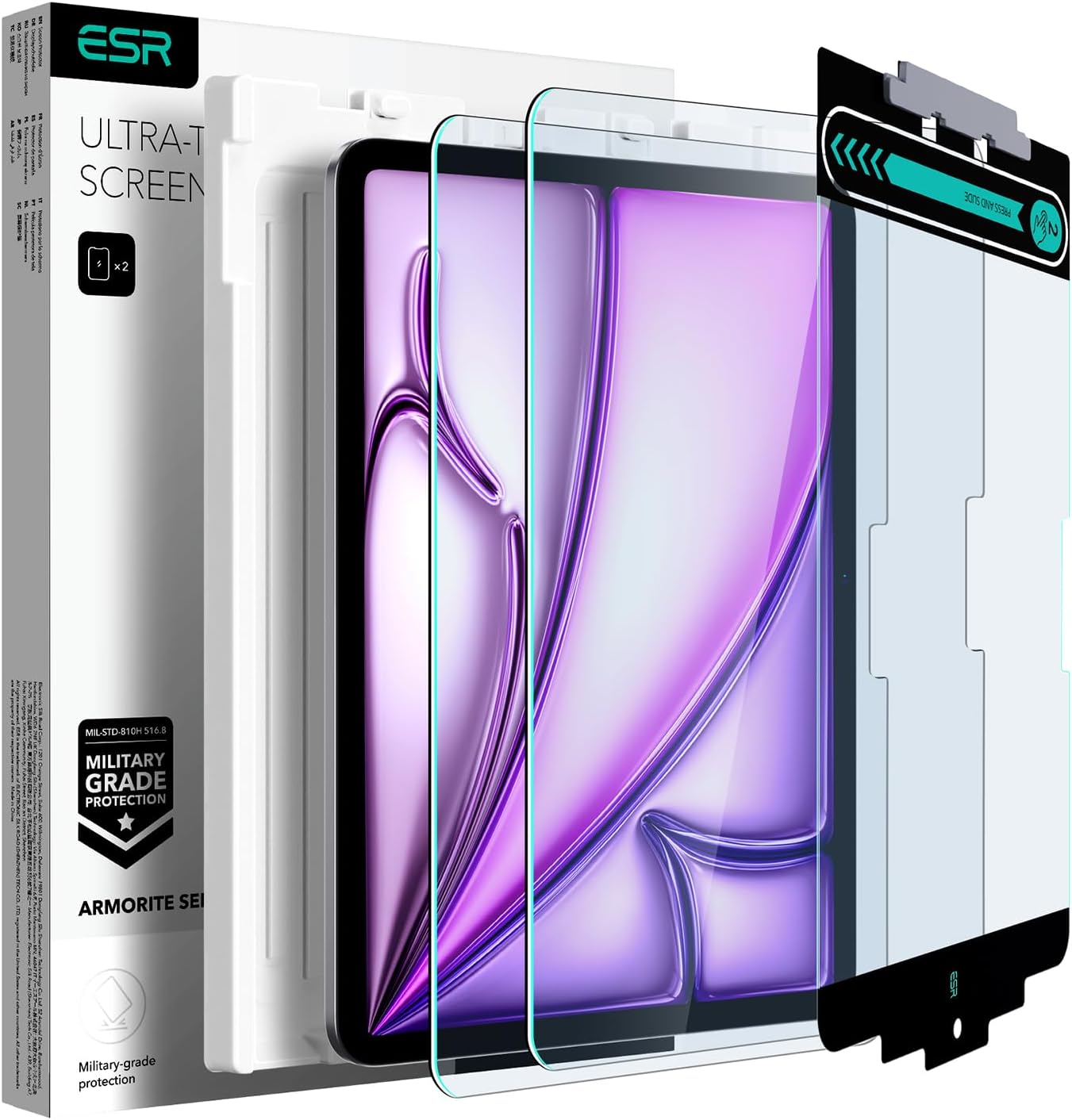 ESR 2 Pack Screen Protector for iPad Air 13 inch M2 2024, Screen Guard ...