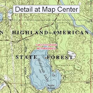 Amazon.com : USGS Topographic Quadrangle Map - Lake Tomahawk, Wisconsin ...
