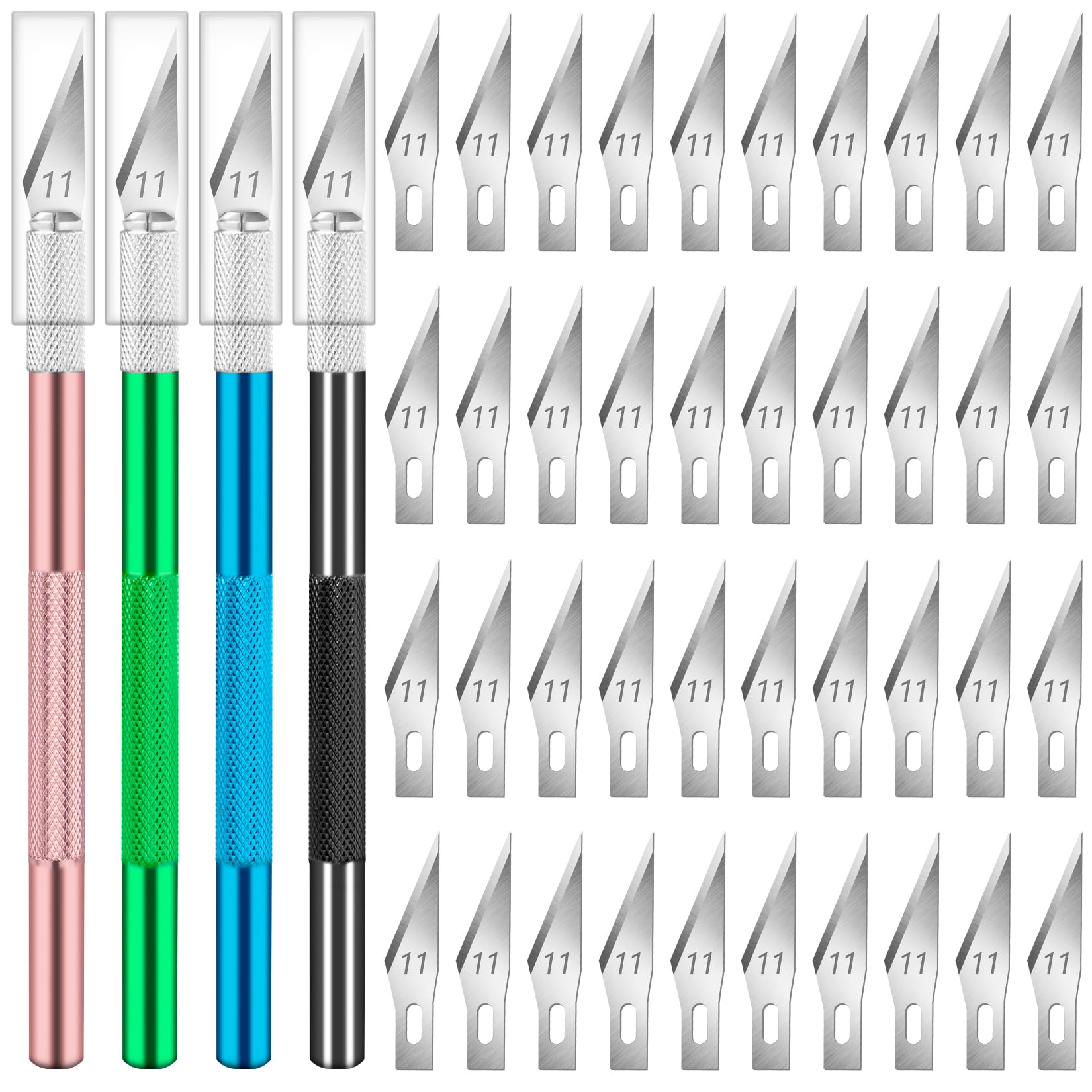 Amazon.com: DIYSELF Exacto Knife, 4 PCS Exacto Knives with 40 Exacto ...