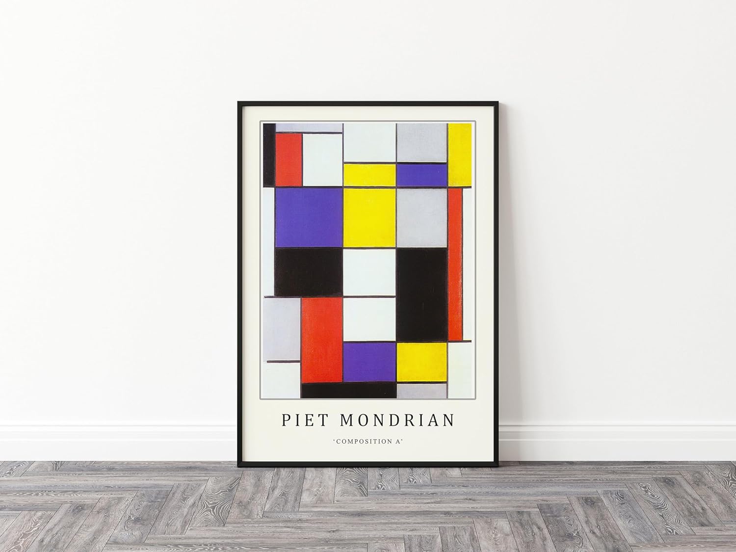 Impresión artística para pared, póster de Piet Mondrian, composición A ...