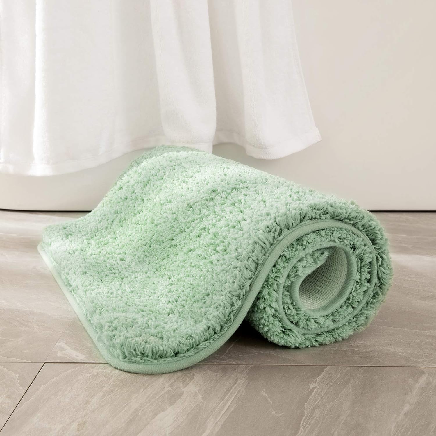 Amazon.com: MIULEE Sage Green Bathroom Rugs Non Slip Bath Mat 24'' x 40 ...